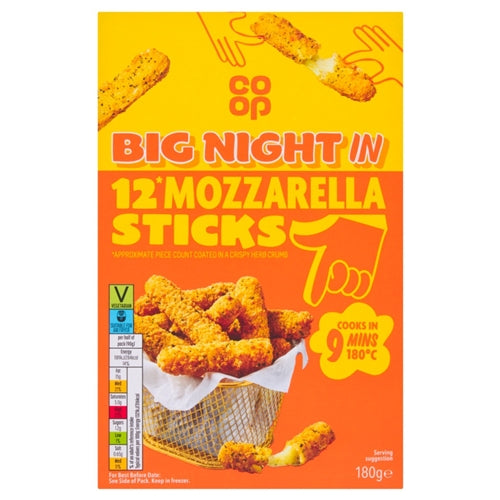 Co-op Mozzarella Sticks (180g) – Blackgold Foods